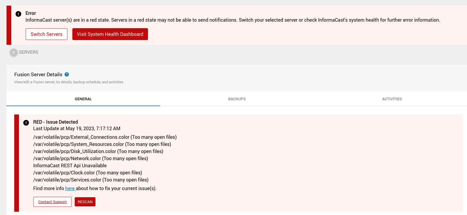 InformaCast Fusion 14.15.1 on-premises server deprecation notice