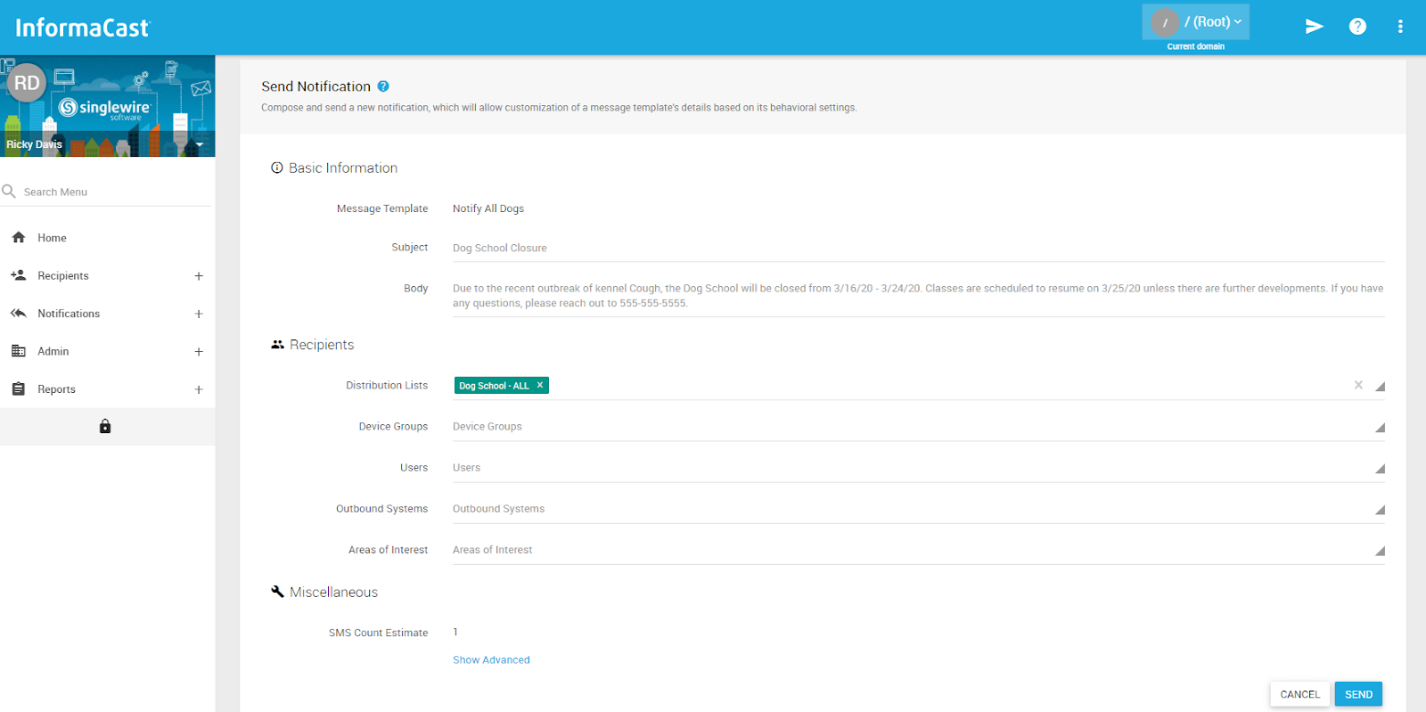 Send Your First Mass Notification With InformaCast Mobile