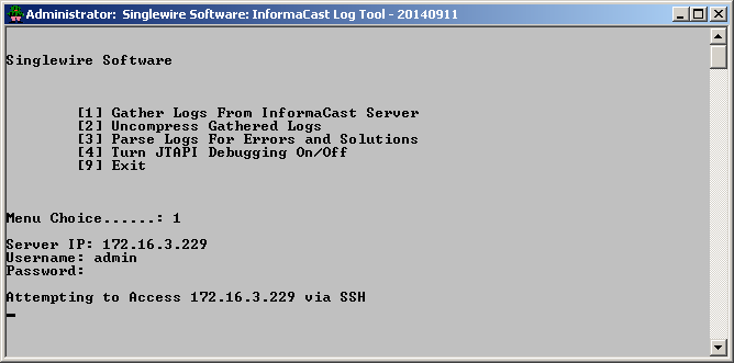 Using the InformaCast Log Tool