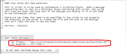 Custom Script for Four Winds Interactive Digital Signage