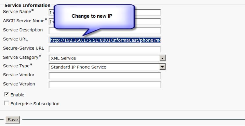 Changing the IP address of your Windows-based InformaCast Server