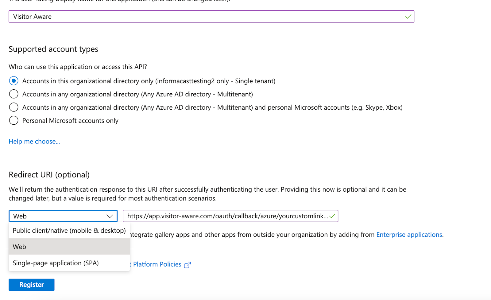 Configure Azure Active Directory for Single Sign-On