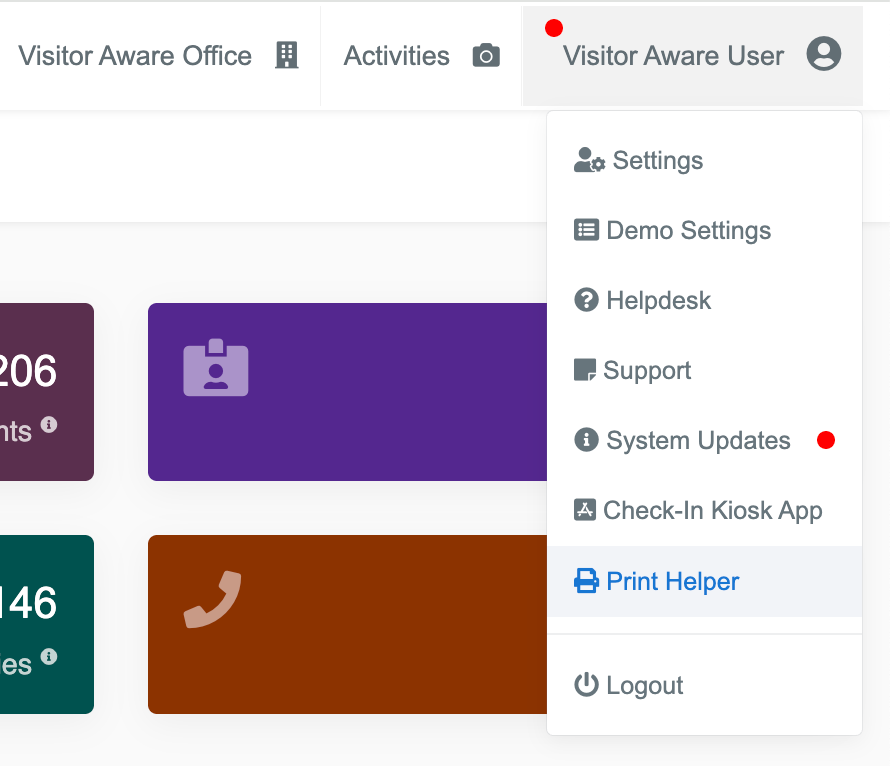 Configure Print Helper Application