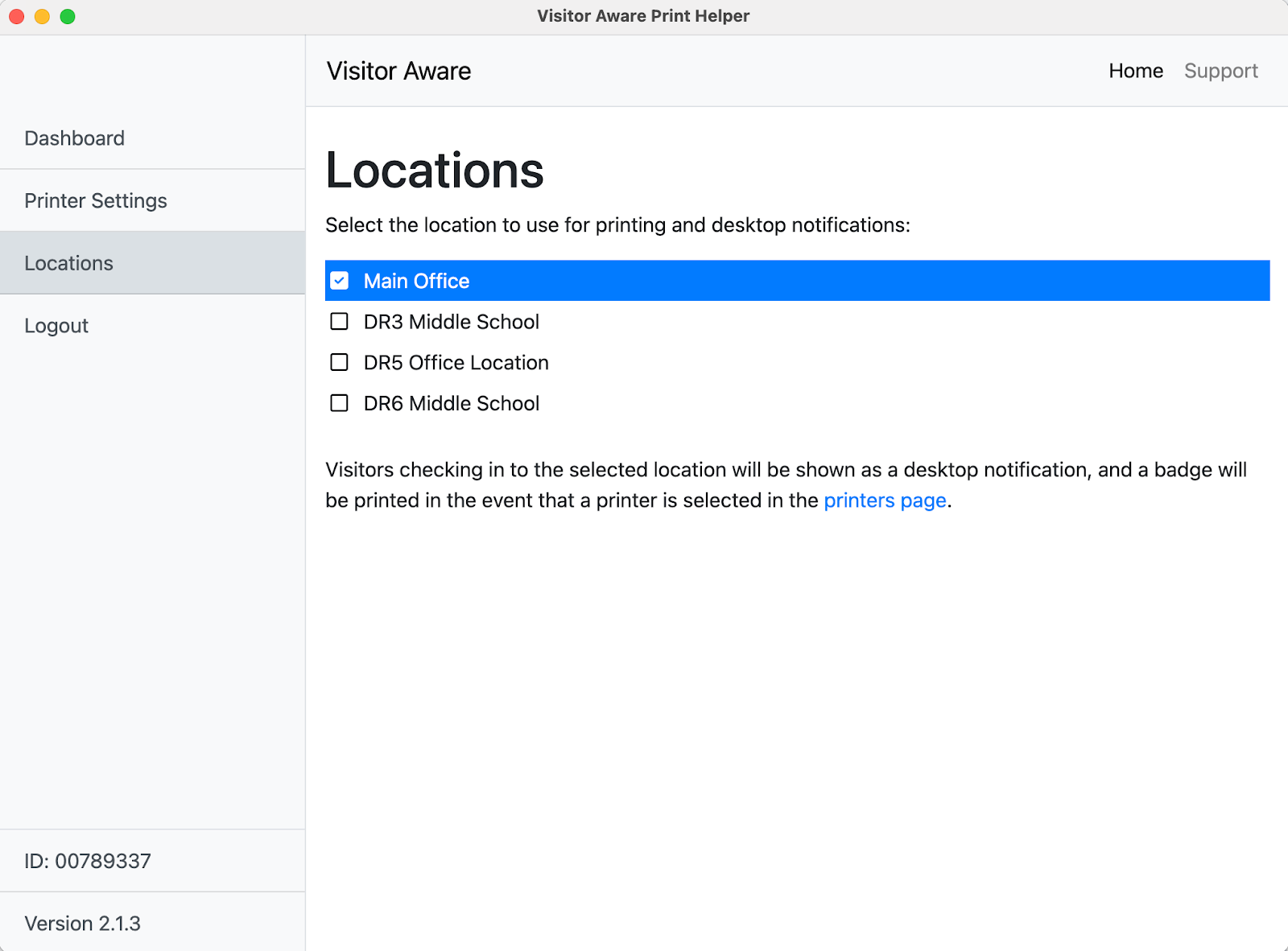 Configure Print Helper Application