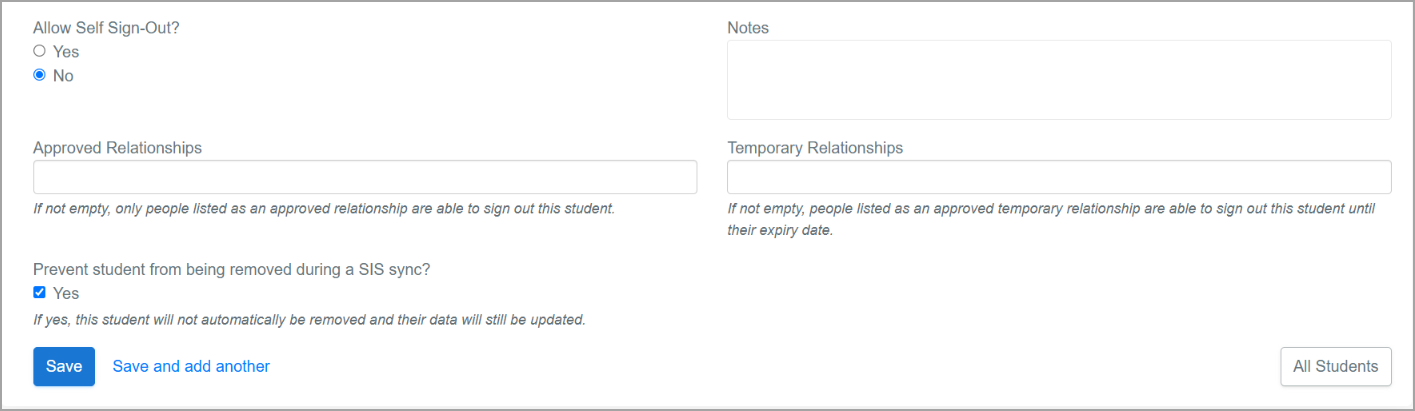 Exclude Students from Student Information Syncing