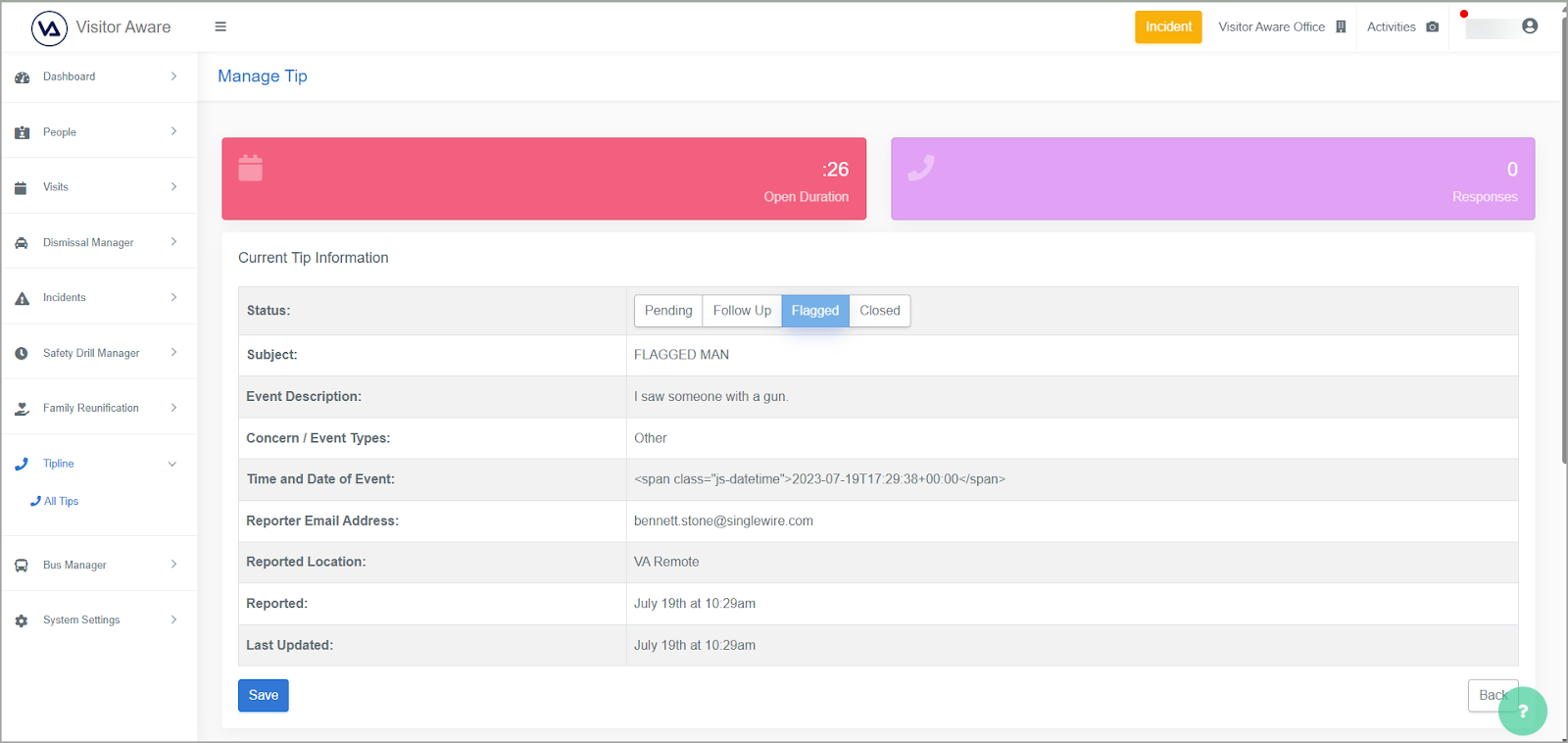 Configure and Manage the Tipline